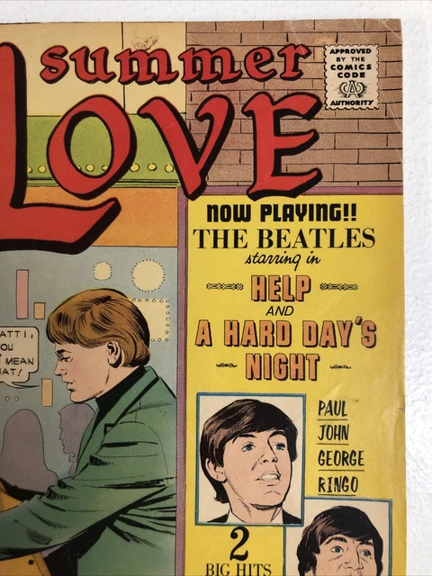 RARE SUMMER LOVE #47 - BEATLES Romance Comic: A HARD DAYS NIGHT/HELP ...
