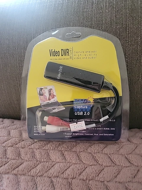 VIDEO CAPTURE CARD Easycap VHS to DVD Converter 2.0 USB Audio, RCA, S ...