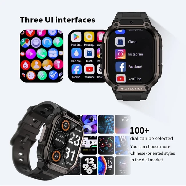 SMART WATCH ANDROID OEM DM63 Google Play Store - 4G Wifi BT GPS cam 2 ...