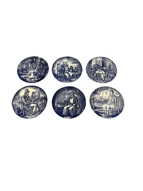 ENOCH WEDGEWOOD PLATES Set Of 6 Pedlar, Game Keeper, Farmer, Soldier ...