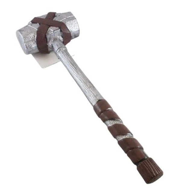 MEDIEVAL SLEDGE HAMMER Leather Look Handle Weapon Cosplay Costume ...