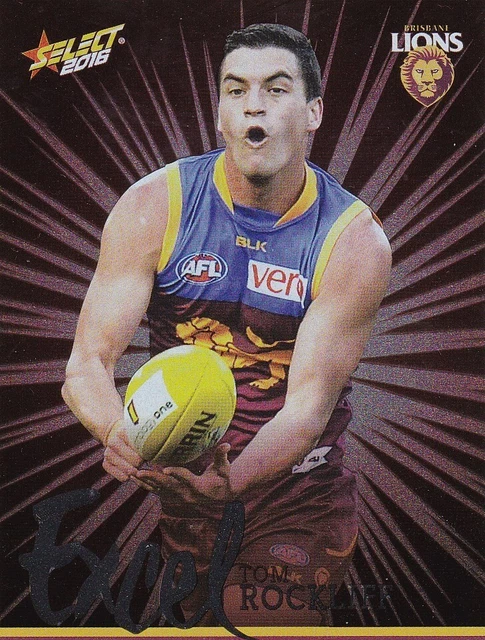 Afl 2016 Select Brisbane Lions Tom Rockliff Excel Card Noep26 219 5362
