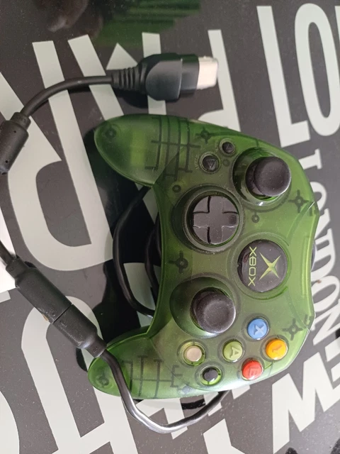 MANETTE OFFICIELLE VERTE Transparente Crystal - Xbox Classic Première ...