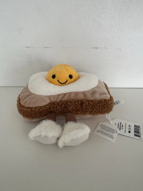 JELLYCAT AMUSEABLE EGGLANTINE Egg On Toast Plush Toy £30.00 - PicClick UK
