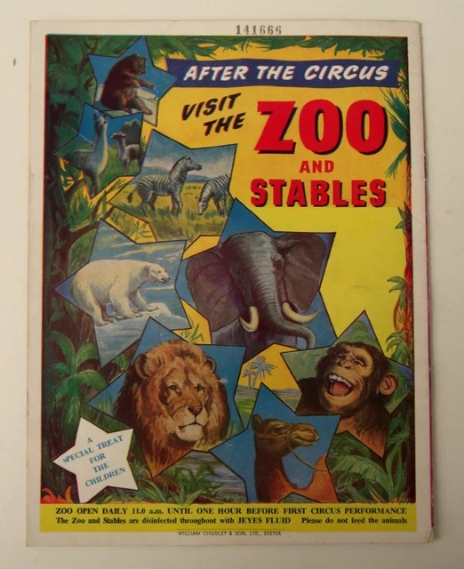 ORIGINAL VINTAGE BILLY Smarts Circus Programme Wild West Show 1958 £12. ...