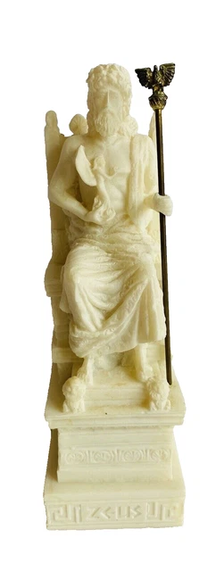 ALABASTER ZEUS RULER Of Sea Greek God Statue Figure Hand Made In Greece ...