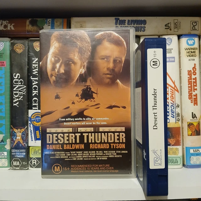 1998 DESERT THUNDER- Rocvale Film Vhs- Daniel Baldwin Big Box Ex Rental ...