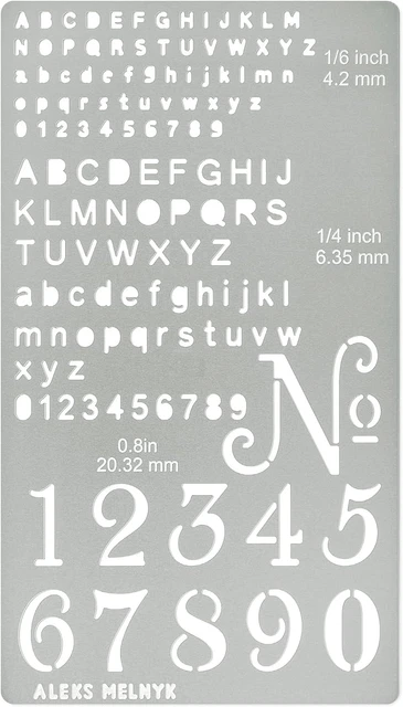 NO.422 METAL STENCIL, Tiny Letters, Normografo, Pyrography, Wood ...