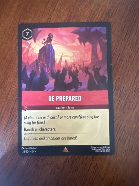 DISNEY LORCANA THE Lion King - Be Prepared - First Chapter 128/204 Non ...