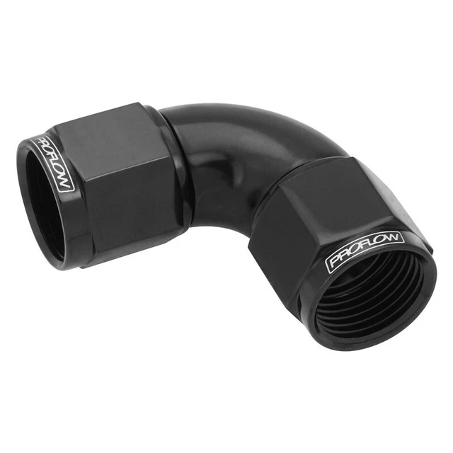 PROFLOW 90 DEGREE Female Flare Union Full Flow Swivel Hose End -10AN ...