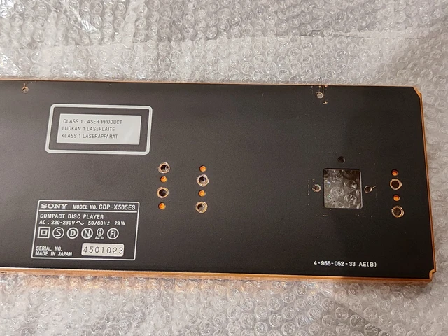 ORIGINAL REAR PANEL for Sony CDP-X505ES cd player EUR 25,00 - PicClick DE