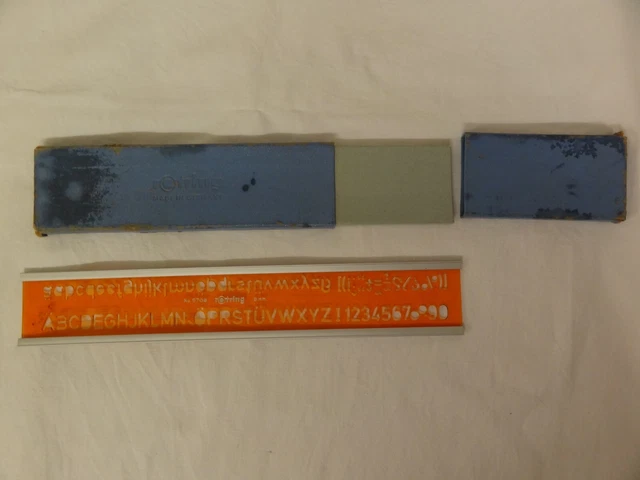 VINTAGE ROTRING LETTERING, numbering ruler stencil art 8mm EUR 8,59 ...