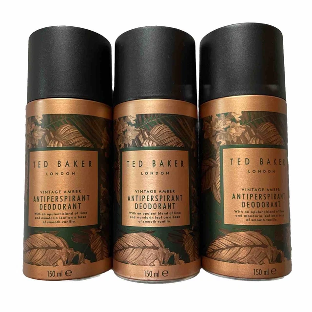 2 X TED Baker Vintage Amber Antiperspirant deodorant + Hair And Body ...