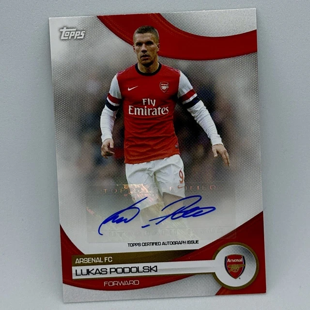 TOPPS ARSENAL SET Squadra 2023-24 Lukas Podolski Auto EUR 64,10 ...