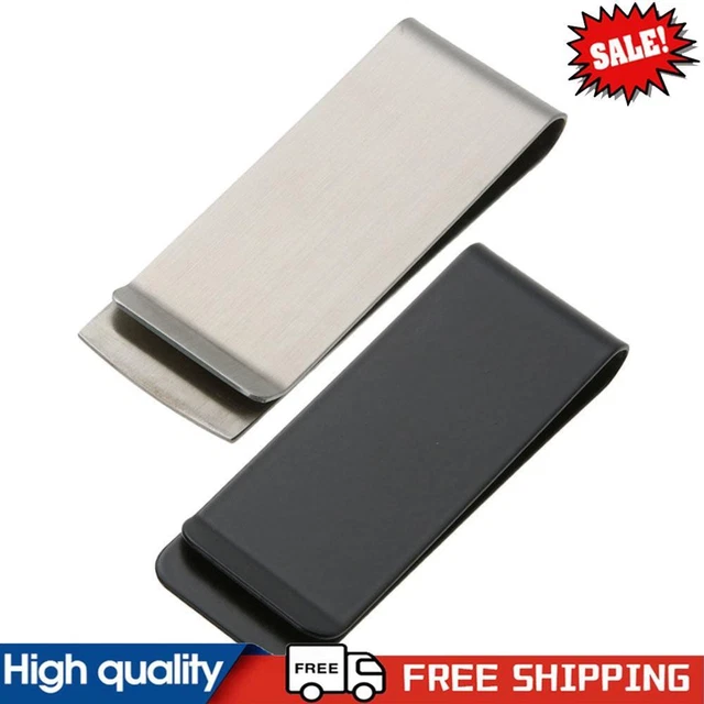METAL STAINLESS STEEL Collar Card Clip Fashion Business Card Clamp for ...