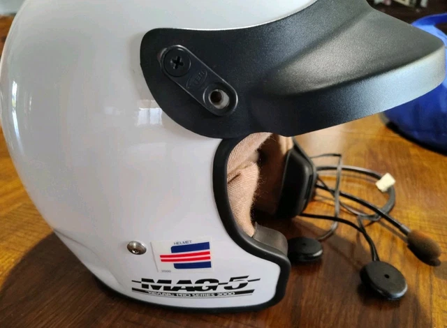 BELL HELMET MAG5 SA95~7.25"/58cm~Relay Microphone & Speaker~RPM Bag-Y2K ...