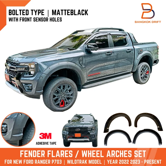 BOLTED FENDER FLARES Arch FOR Ford Ranger 2022-2023 P703 WILDTRAK ...