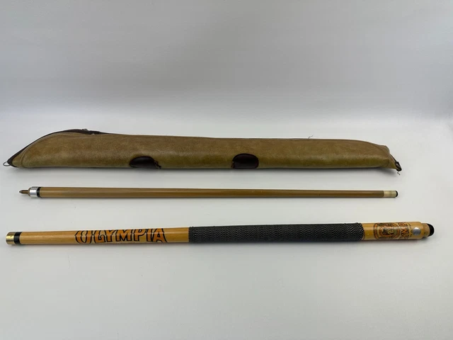 OLYMPIA BEER POOL Cue Stick 2 pièces avec étui vintage EUR 97,09 ...