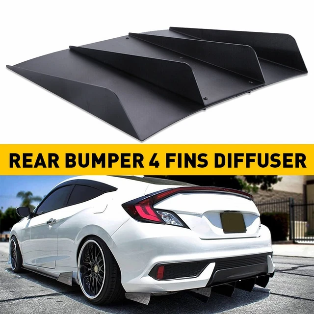 FIT E90 330I E93 E92 335i Rear Bumper Diffuser 4 Fins Spoiler Splitter ...