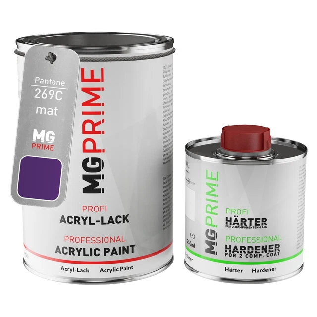 PANTONE 269C PURPLE mat peinture acrylique 1,5 Litres 1500 ml ...