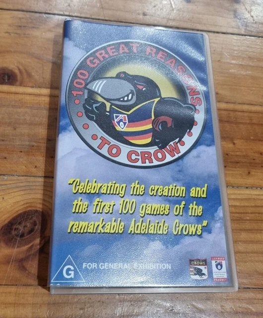 AFL ADELAIDE CROWS 100 Great Reasons To Crow VHS Video Tape 1995 EUR 22 ...