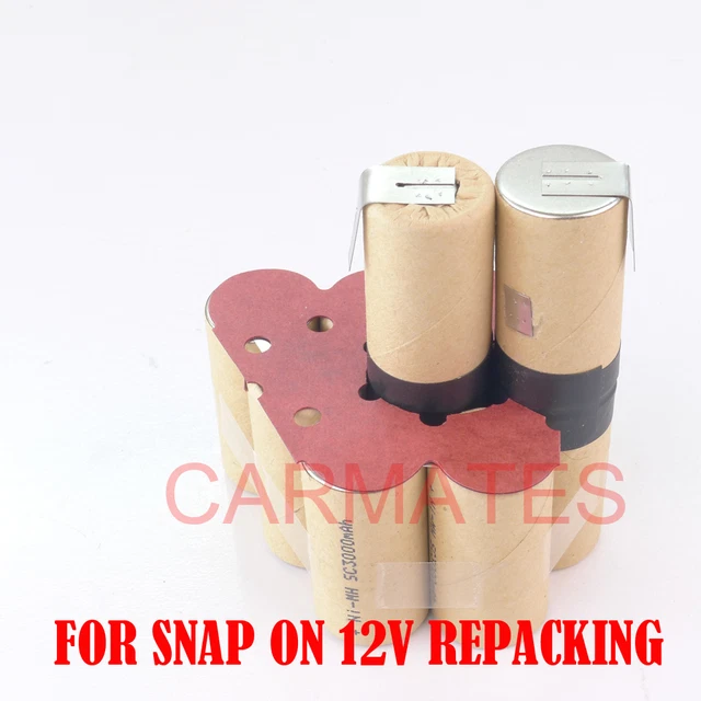 BATTERY REBUILD PACK For SNAP ON 12V CTB312 CTB3124 3.0Ah Drill Wrench ...