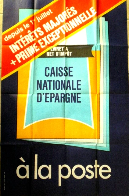 AFFICHE ANCIENNE LA Poste Caisse Nationale D'epargne 1974 EUR 28,00 ...