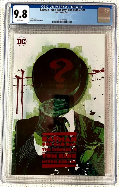 HOT~DC~BATMAN-ONE BAD DAY: The Riddler #1 🙂~Tom King Story~ Cgc 9.8 🙂 ...