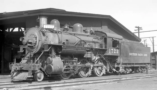 SP SOUTHERN PACIFIC Railroad Locomotive Engine No 1723 Old Train Photo ...