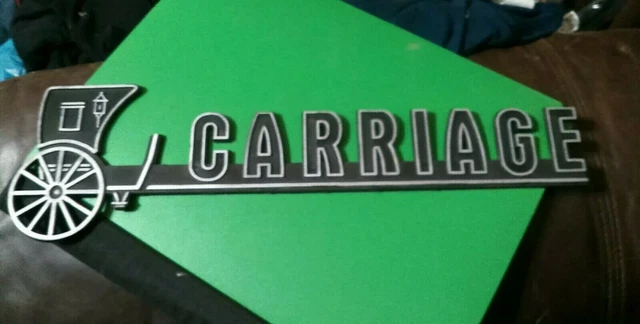 RARE VHTF CHEVY CARRIAGE VAN NAME PLATE EMBLEM BADGE - rear drivers ...