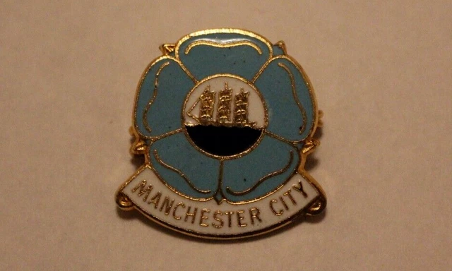 MANCHESTER CITY FOOTBALL Club Rare Vintage Enamel Pin Badge By Coffer 3 ...