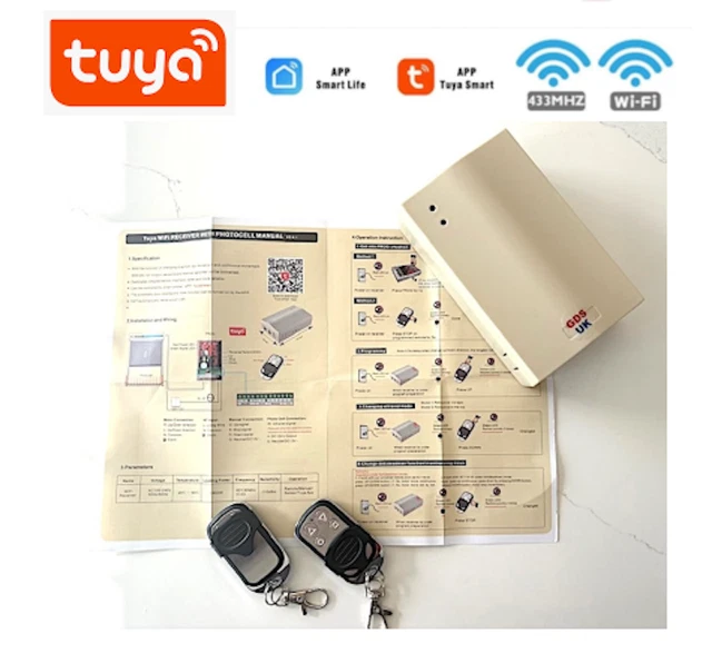 ROLLER SHUTTER RECEIVER Unit with WIFI BLUETOOTH Manual Switch 2 Remote ...