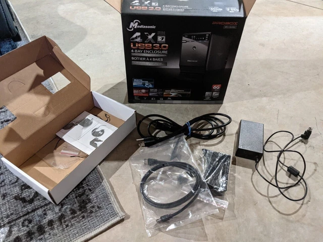 MEDIASONIC PROBOX 4X Bay 3.5” SATA Hard Drive HDD Enclosure USB3.0 ...