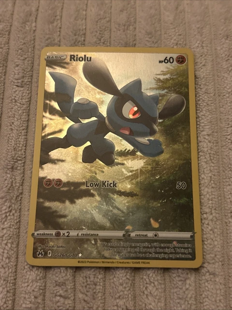 POKEMON CARD RIOLU GG26/GG70 Crown Zenith Full Art English Near Mint ...