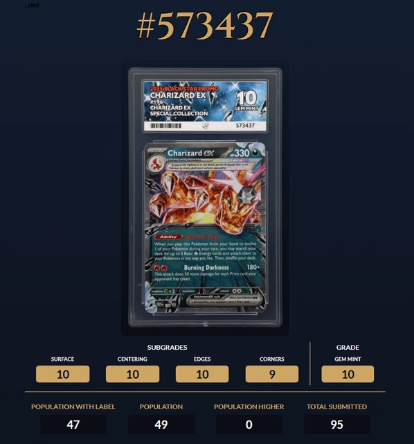 CHARIZARD EX SVP 196 Promo - Graded 10 by ACE - Special Collection £99. ...