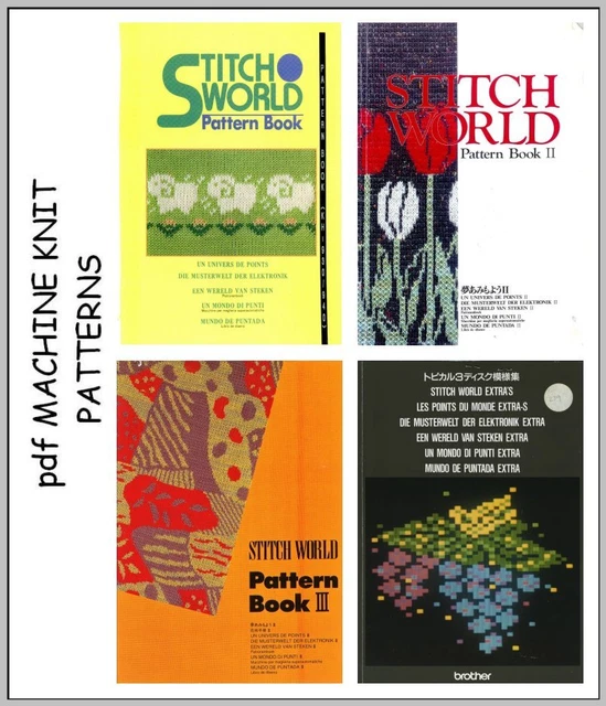 BROTHER STITCHWORLD ELECTRONIC Knitting Machine Pattern Books plus DAK ...