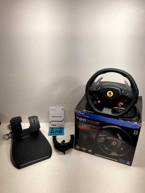 THRUSTMASTER T80 FERRARI 488 GTB Edition Racing Wheel and Pedals PS4 ...