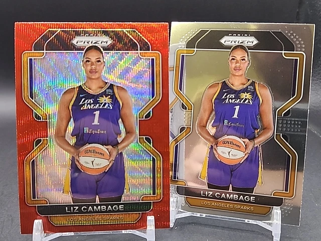 LIZ CAMBAGE - 2022 WNBA Prizm - Ruby Wave et Base #70 - Los Angeles ...