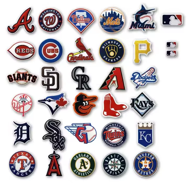 FAVORITE BASEBALL TEAMS Embroidered Badges Iron-On Fabric - Australia ...