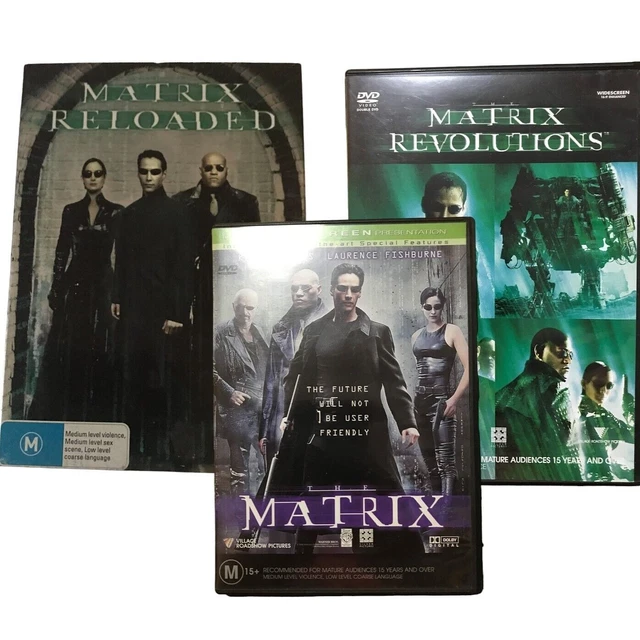 THE MATRIX TRILOGY DVD Reloaded Revolutions Bundle Set Region 4 $14.50 ...