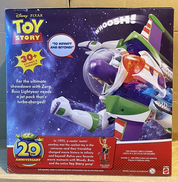 DISNEY PIXAR TOY Story Buzz Lightyear Rocket Blast 20th Anniversary ...