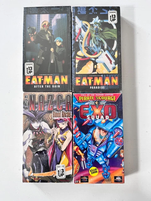 BRAND NEW SEALED Anime VHS Lot - Eat-Man, Nazca, EXO Squad - Rare OOP ...