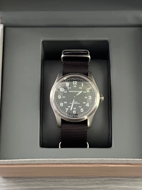 HAMILTON KHAKI FIELD Men's Black Watch - Titanium H70205830 EUR 637,10 ...
