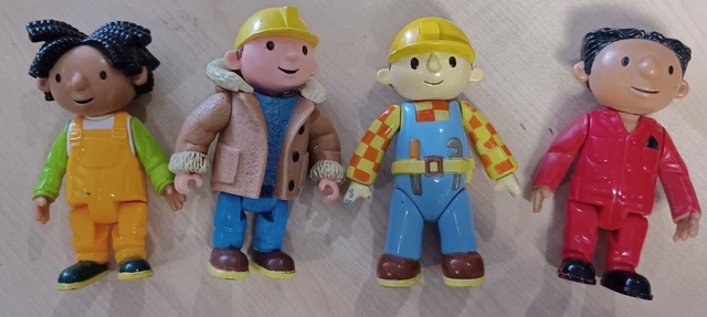 &BOB THE BUILDER& Articulated J.J, MOLLY And Bob 4" Action Figure ...