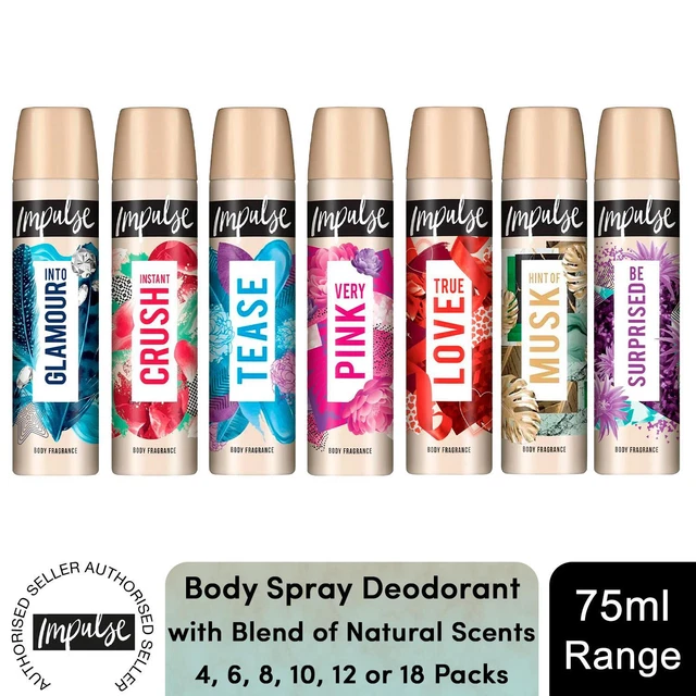 IMPULSE BODY SPRAY Deodorant with Blend of Natural Scents, 75ml £16.49 ...