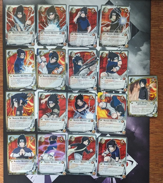 SASUKE UCHIHA NARUTO CCG TCG Bandai Card Lot 17 Anime Cards Shonen EUR ...