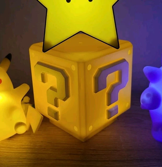 XMAS SUPER MARIO Nintendo Block LED Night Light and Sound USB ...