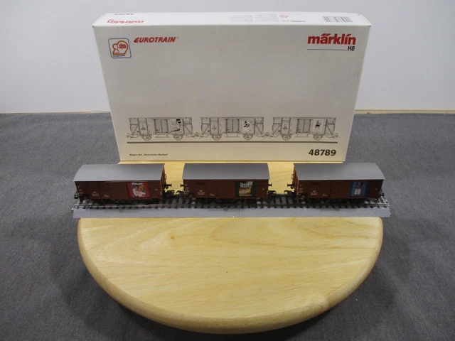 MÄRKLIN H0 48789 Güterwagen-Set 3-teilig gedeckte Wagen Historische Marken OVP EUR 39,90 ...