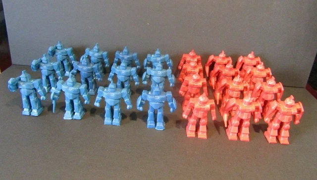 BATTLE OF THE BI-Trons 24 Mini Robot Plastic Rare Toy Figures Vintage ...