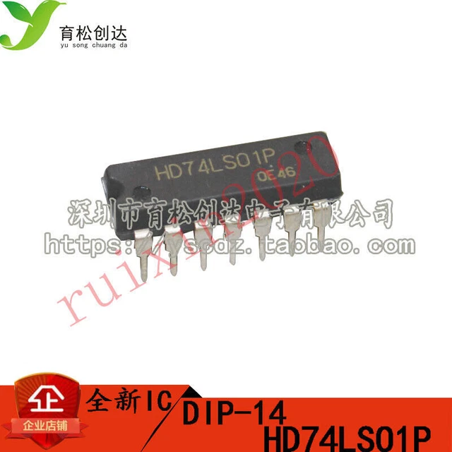 74LS01 QUAD 2-INPUT NAND Gate Open Collector Output, SN74LS01N, DM74LS01N #E1 EUR 4,09 - PicClick DE